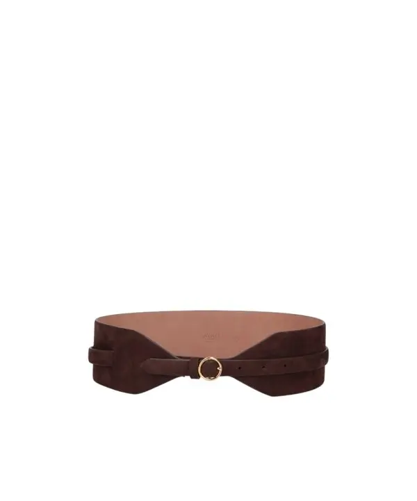 Alaïa Asymmetrical Buckle Detailed Belt - Black