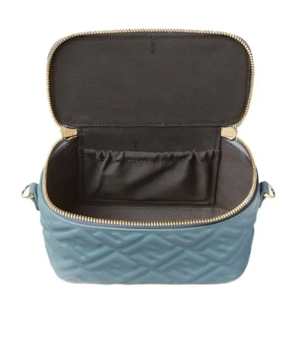 Fendi Vanity Ff-motif Mini Crossbody Bag - Blue