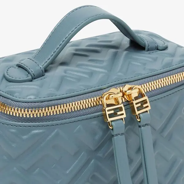 Fendi Vanity Ff-motif Mini Crossbody Bag - Blue