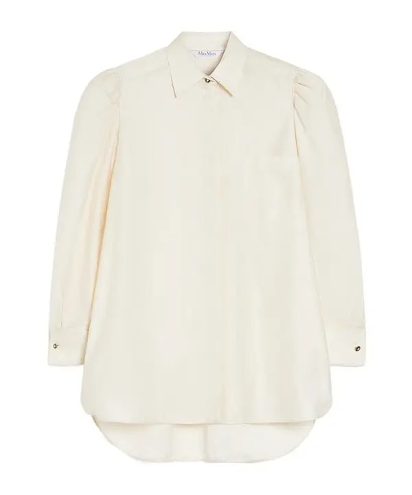 Max Mara Faraday Puff-sleeved Shirt - Wool White