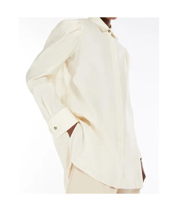 Max Mara Faraday Puff-sleeved Shirt - Wool White