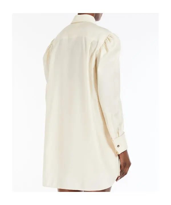 Max Mara Faraday Puff-sleeved Shirt - Wool White