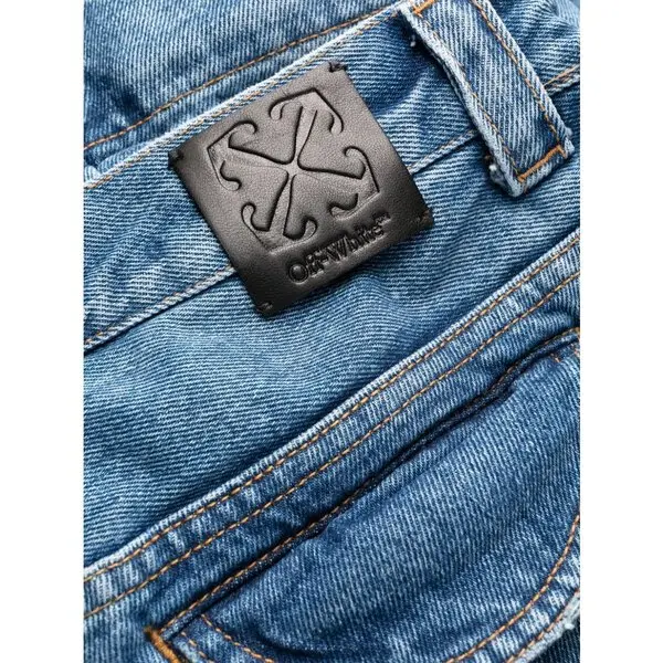 Off-White Cargo Zip Logo Patch Jeans