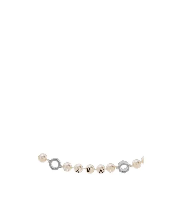 Marni Embellished Pearl Necklace - Yellow