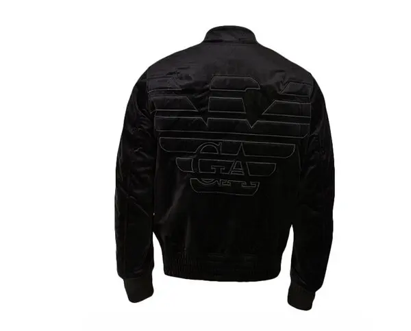 Emporio Armani Logo Embroidered Reversible Bomber Jacket