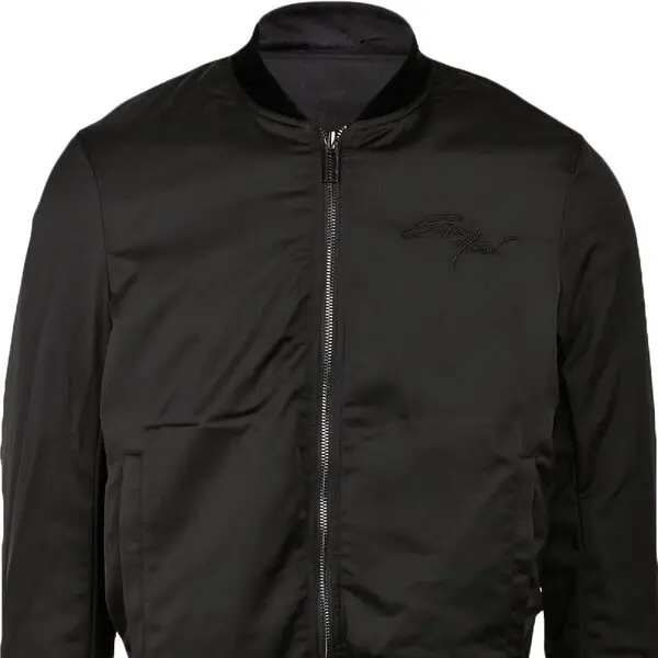Emporio Armani Logo Embroidered Reversible Bomber Jacket