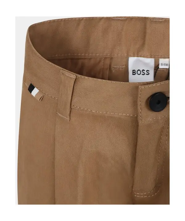 Hugo Boss Tailored Casual Pants With Buttoned Pockets And Elasticated Waist
