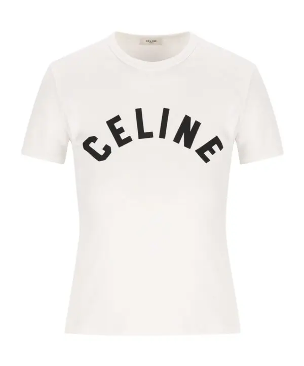 Celine Short-sleeved T-shirt With Round Neck - No