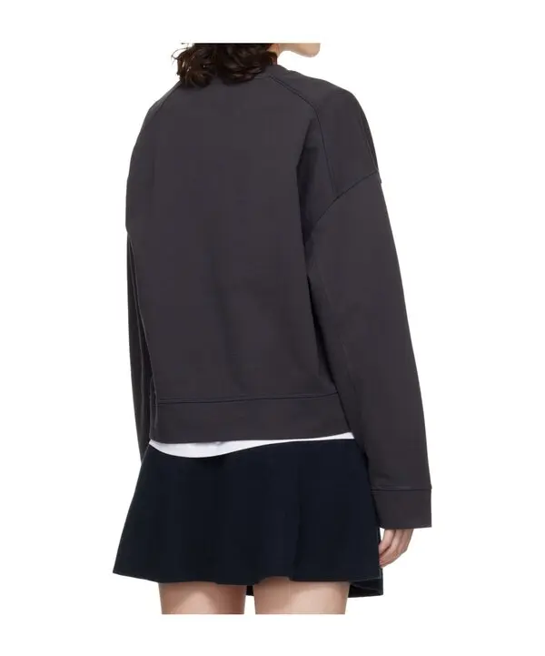 GANNI Isoli Jersey Sweatshirt With Graphic Print - Phantom Black