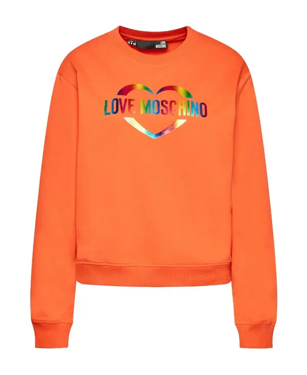 Moschino Heart Logo Sweatshirt - Orange