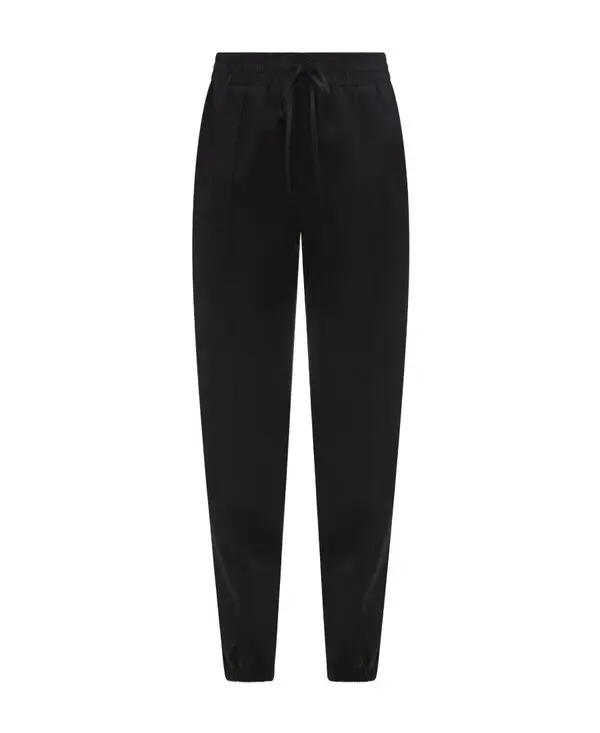 JIL SANDER High Waist Drawstring Track Pants - Black