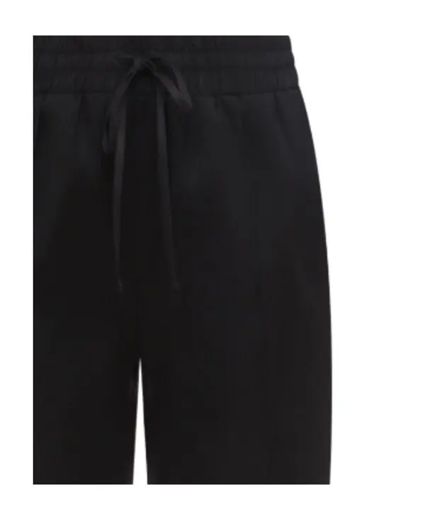 JIL SANDER High Waist Drawstring Track Pants - Black