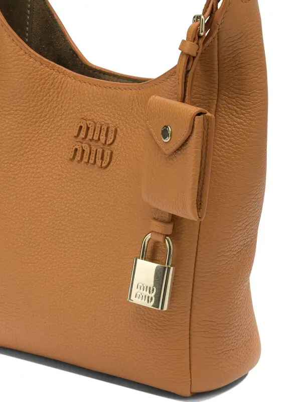 Miu Miu Leather Bucket Bag - Brown