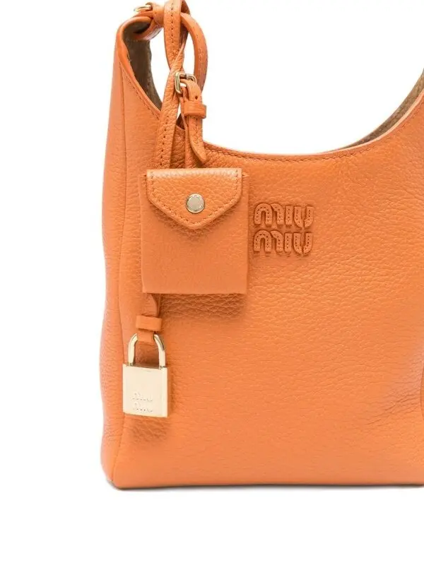 Miu Miu Leather Bucket Bag - Orange