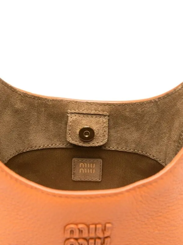 Miu Miu Leather Bucket Bag - Orange