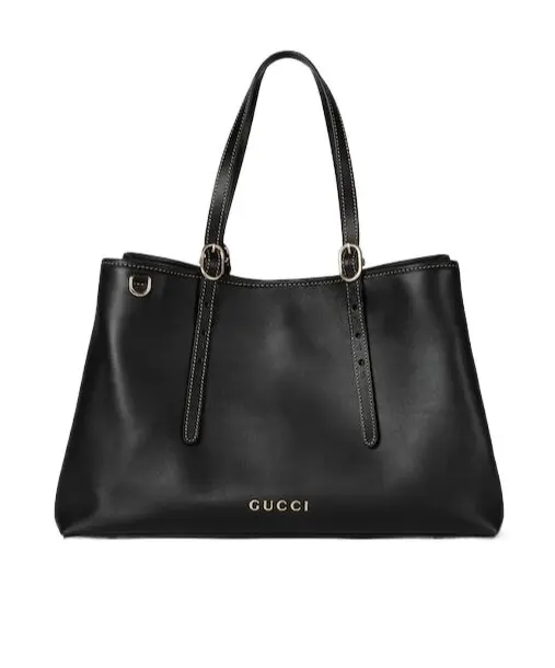 Gucci Gg Emblem Medium Tote Bag - Black