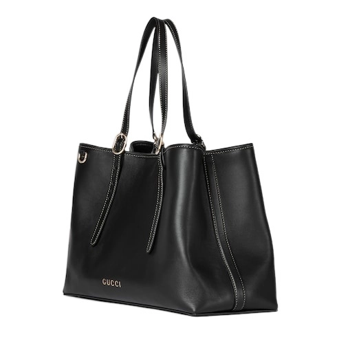 Gucci Gg Emblem Medium Tote Bag - Black