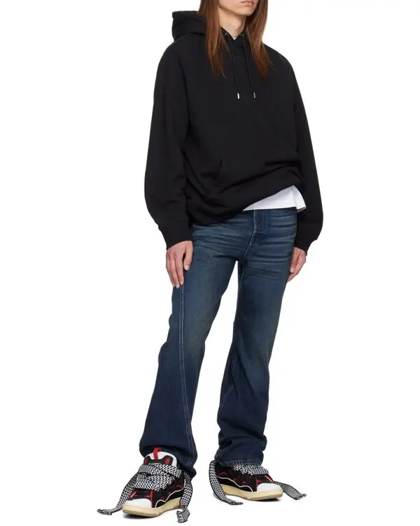 LANVIN Logo Embroidered Drawstring Hoodie