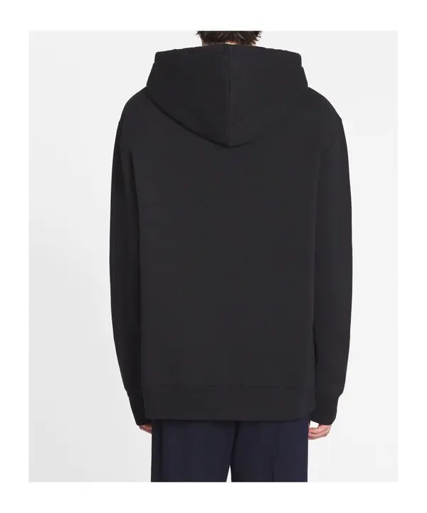LANVIN Logo Embroidered Drawstring Hoodie