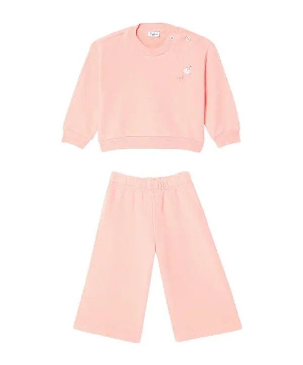 IL GUFO Embroidered Crewneck Tracksuit - Pink