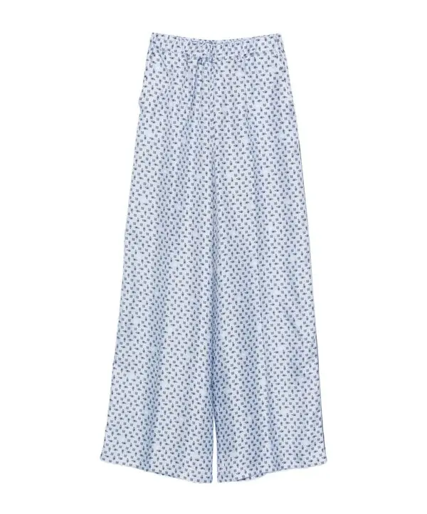 Max Mara X E. Marinella Printed Wide-leg Trousers - Blue