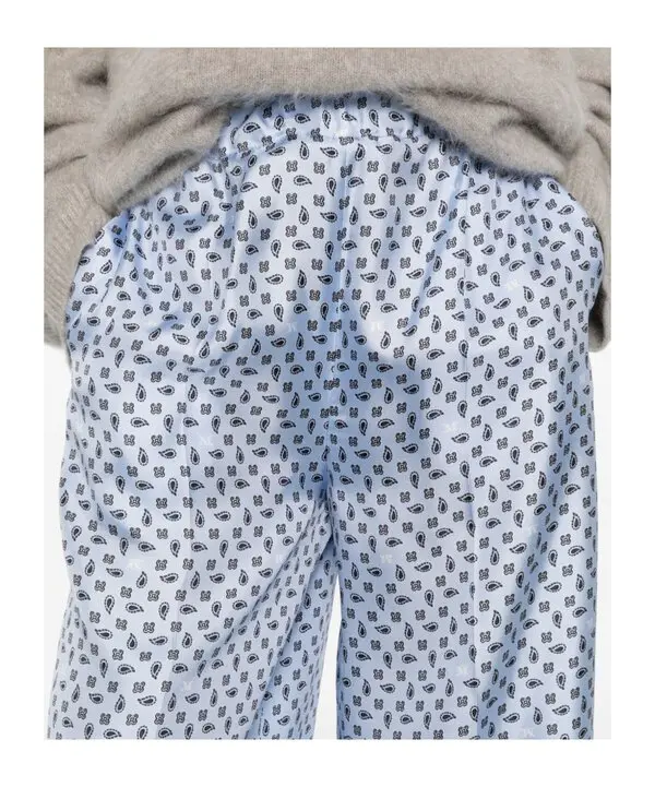 Max Mara X E. Marinella Printed Wide-leg Trousers - Blue