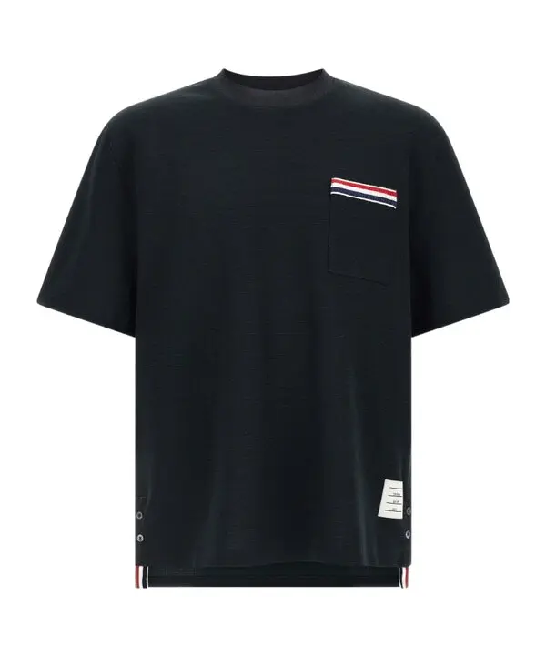 Thom Browne Rwb Embroidered Crewneck T-shirt - Blue