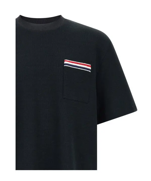 Thom Browne Rwb Embroidered Crewneck T-shirt - Blue