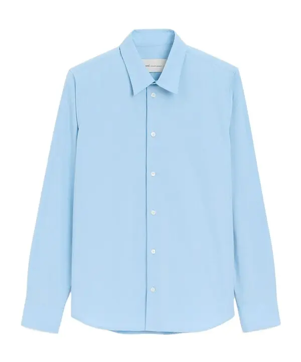 AMI Paris Poplin Tailor Shirt - Blue