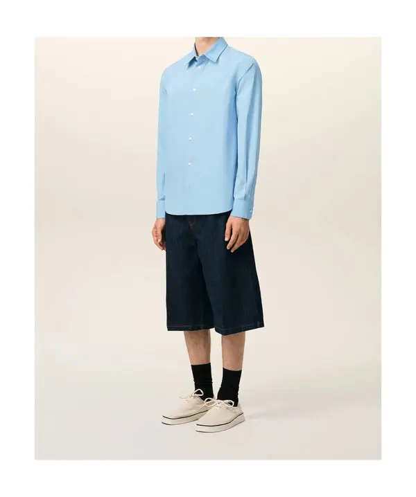 AMI Paris Poplin Tailor Shirt - Blue
