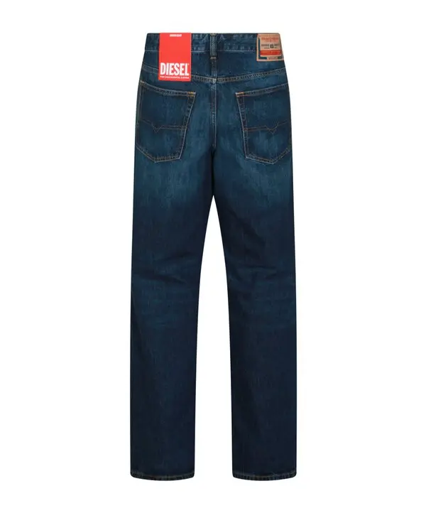 DIESEL® D-macro Low-waist Relaxed Jeans - Medium Blue