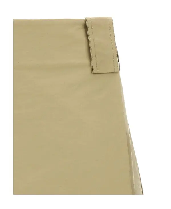 Burberry Pleated A-line Midi Skirt - Nude