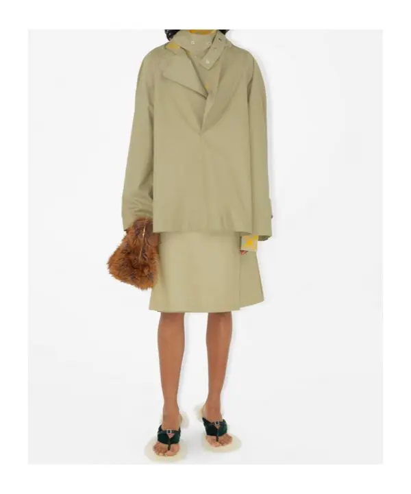 Burberry Pleated A-line Midi Skirt - Nude