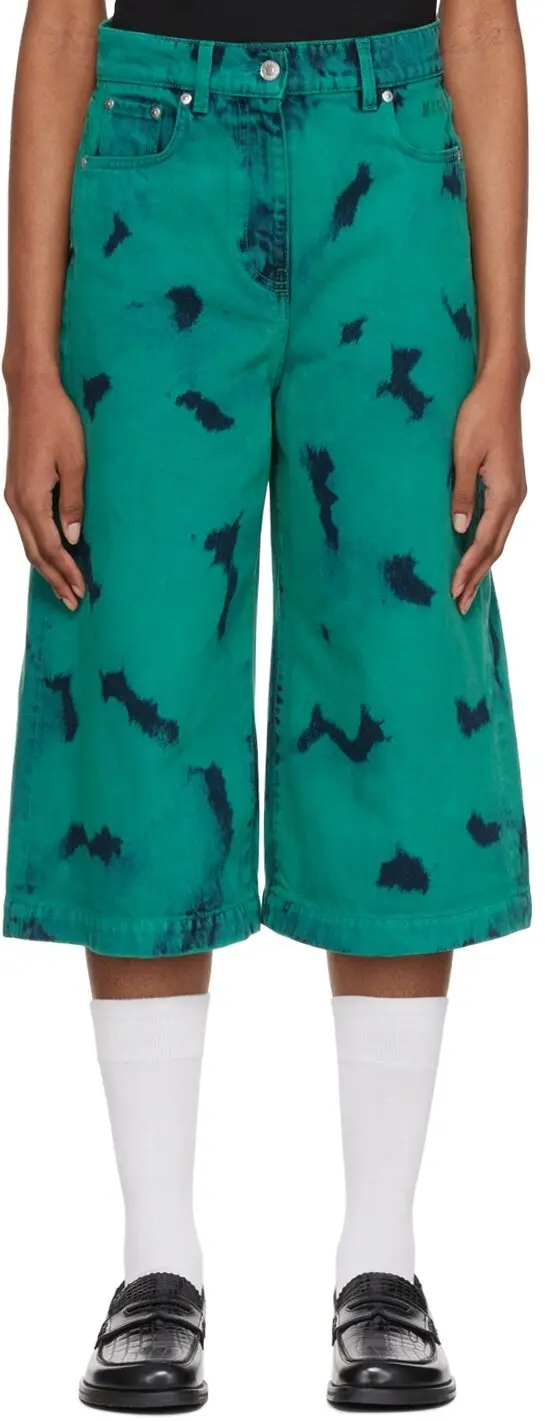 MSGM Tie-dye Cropped Jeans