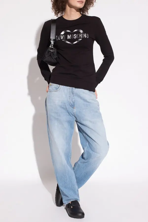 Moschino Long Sleeve Logo Top