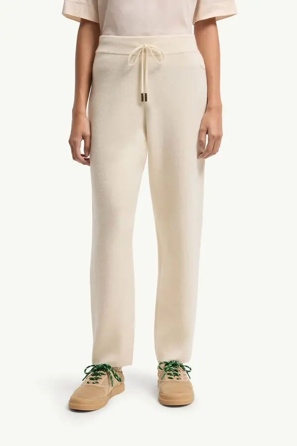 Moncler Drawstring Knitted Trousers - White