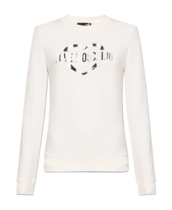 Moschino Print Crewneck Sweatshirt - White