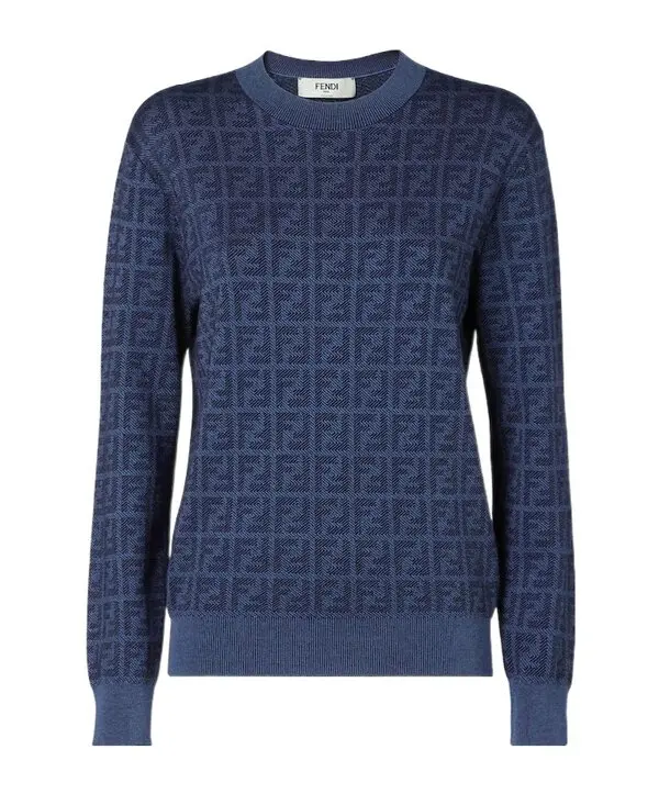 Fendi Ff Jacquard Crewneck Jumper