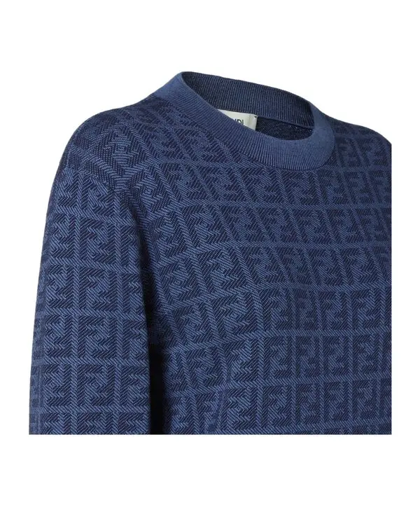 Fendi Ff Jacquard Crewneck Jumper