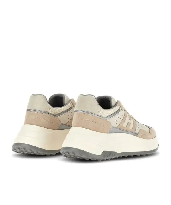 Hogan Hi-fi Side Logo Patch Sneakers - Beige