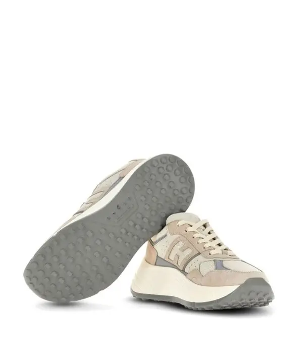 Hogan Hi-fi Side Logo Patch Sneakers - Beige