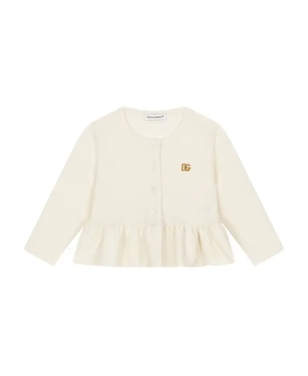 Dolce & Gabbana Cashmere Cardigan With Gold-tone Logo