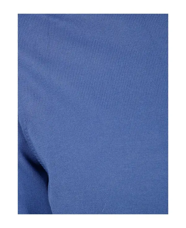 ROBERTO COLLINA Short Sleeves Round Neck - Denim