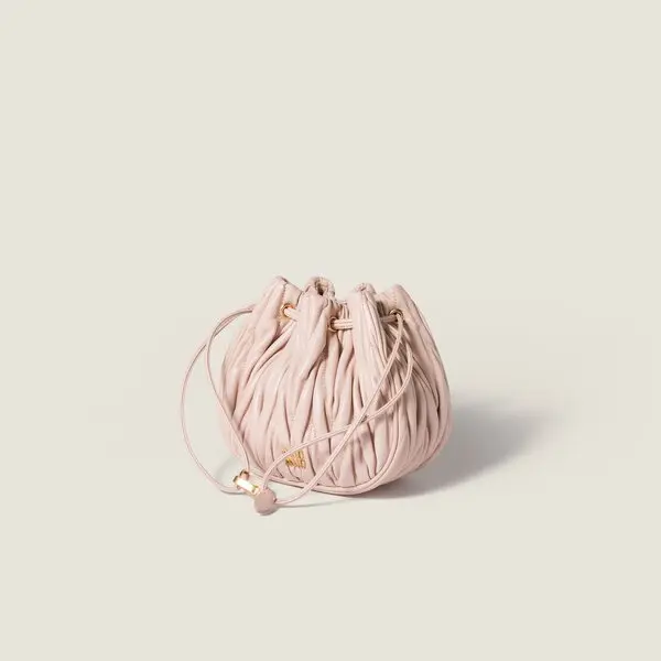 Miu Miu Matelassé Nappa Leather Pouch - Pink