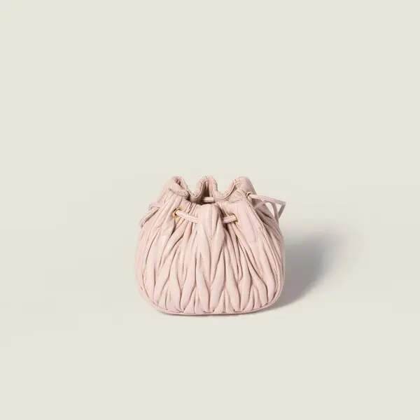Miu Miu Matelassé Nappa Leather Pouch - Pink