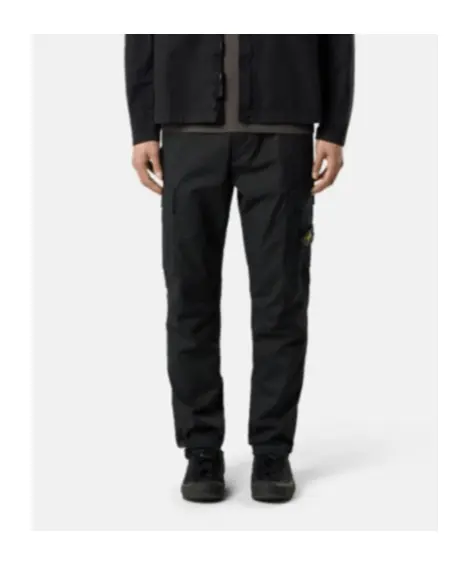 Stone Island Tapered Cargo Trousers - Black