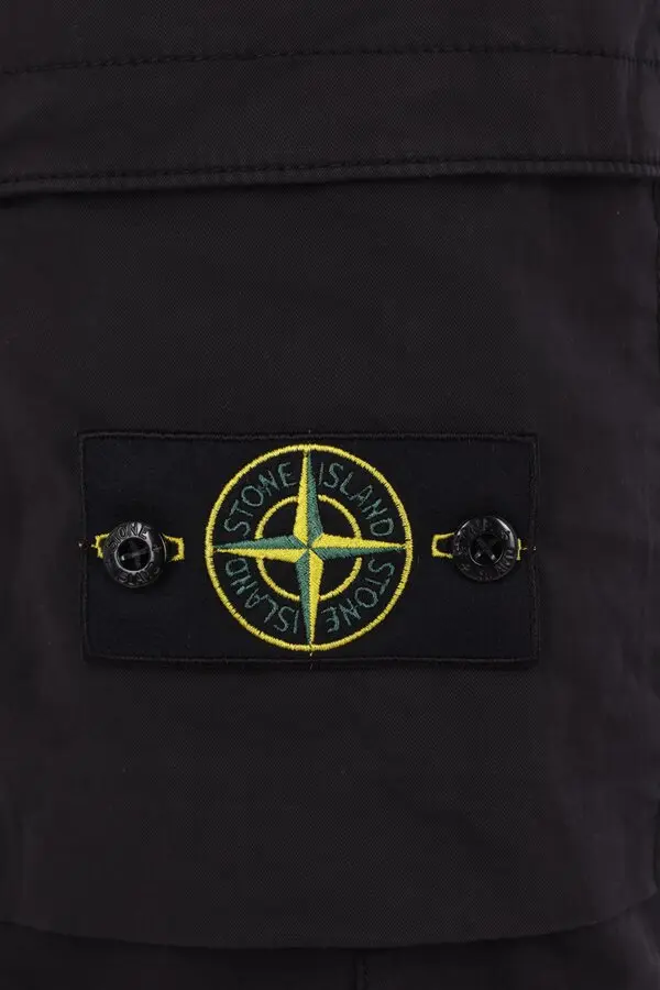 Stone Island Tapered Cargo Trousers - Black