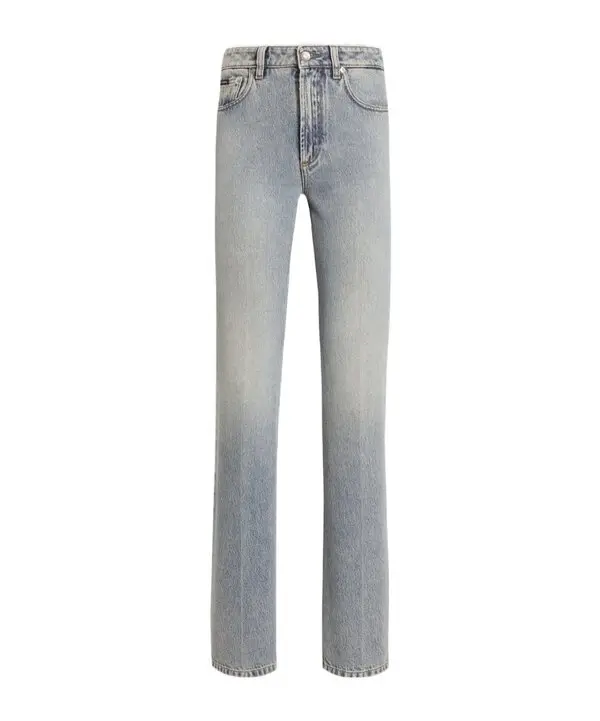 Dolce & Gabbana Dolce Gabbana Logo Plaque Jeans - Denim Blue