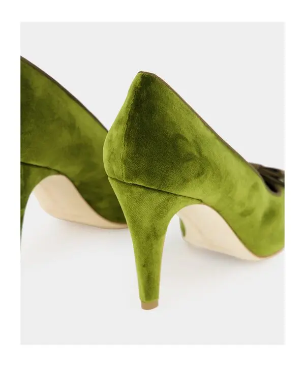 Manolo Blahnik 90mm Pointed Toe Pumps With Bow Detailing - Green