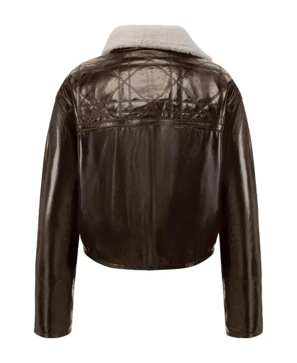 Dior Sheep Fur Blouson With Cannage Collar